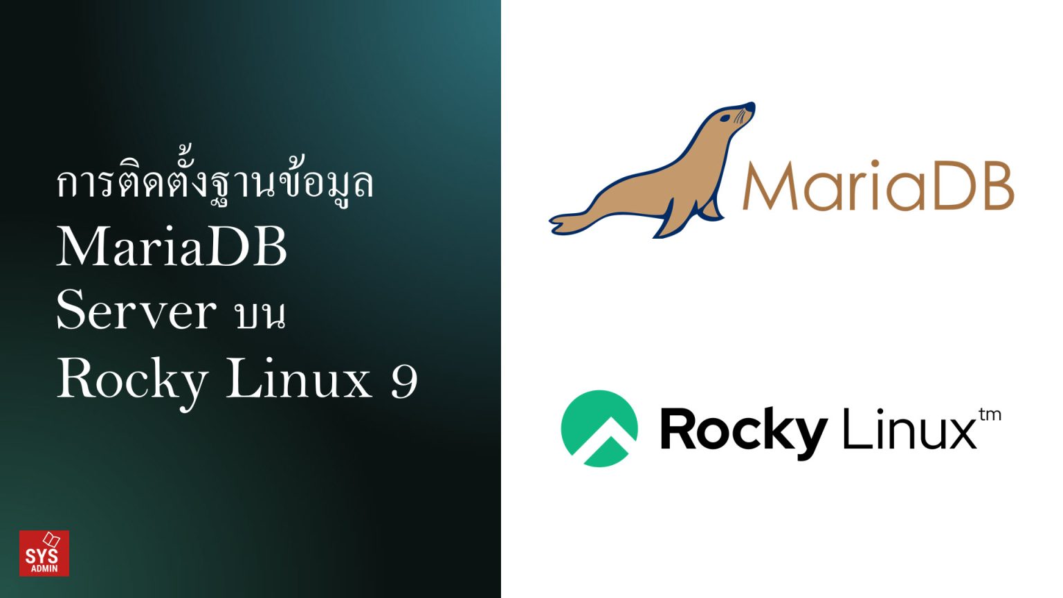 การติดตั้งฐานข้อมูล MariaDB Server บน Rocky Linux 9 – SYSADMIN KNOWLEDGE
