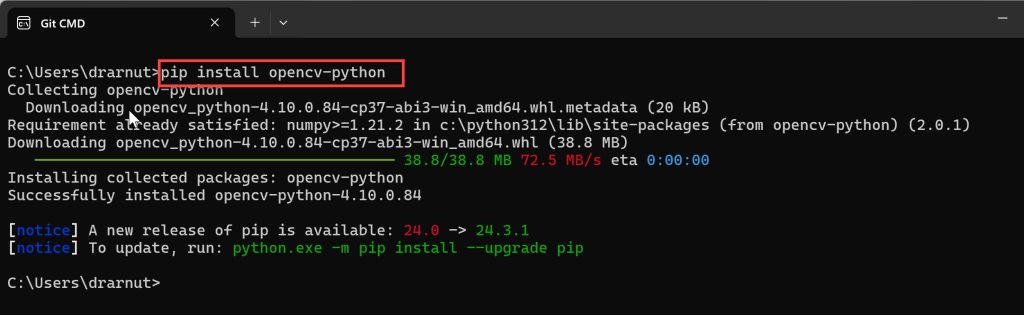 การติดตั้ง OpenCV – SYSADMIN KNOWLEDGE