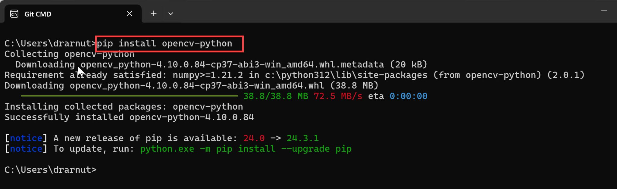 การติดตั้ง OpenCV – SYSADMIN KNOWLEDGE